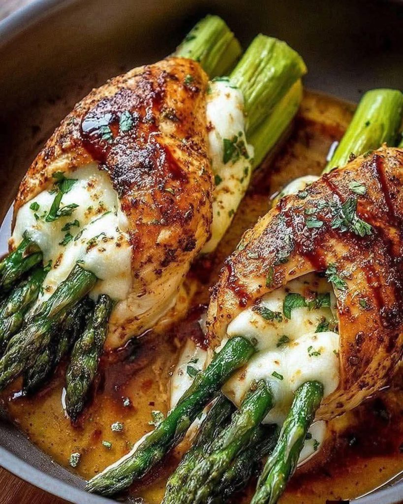 Stuffed Chicken Breast with Asparagus Mozzarella and Sun Dried Tomatoes ...